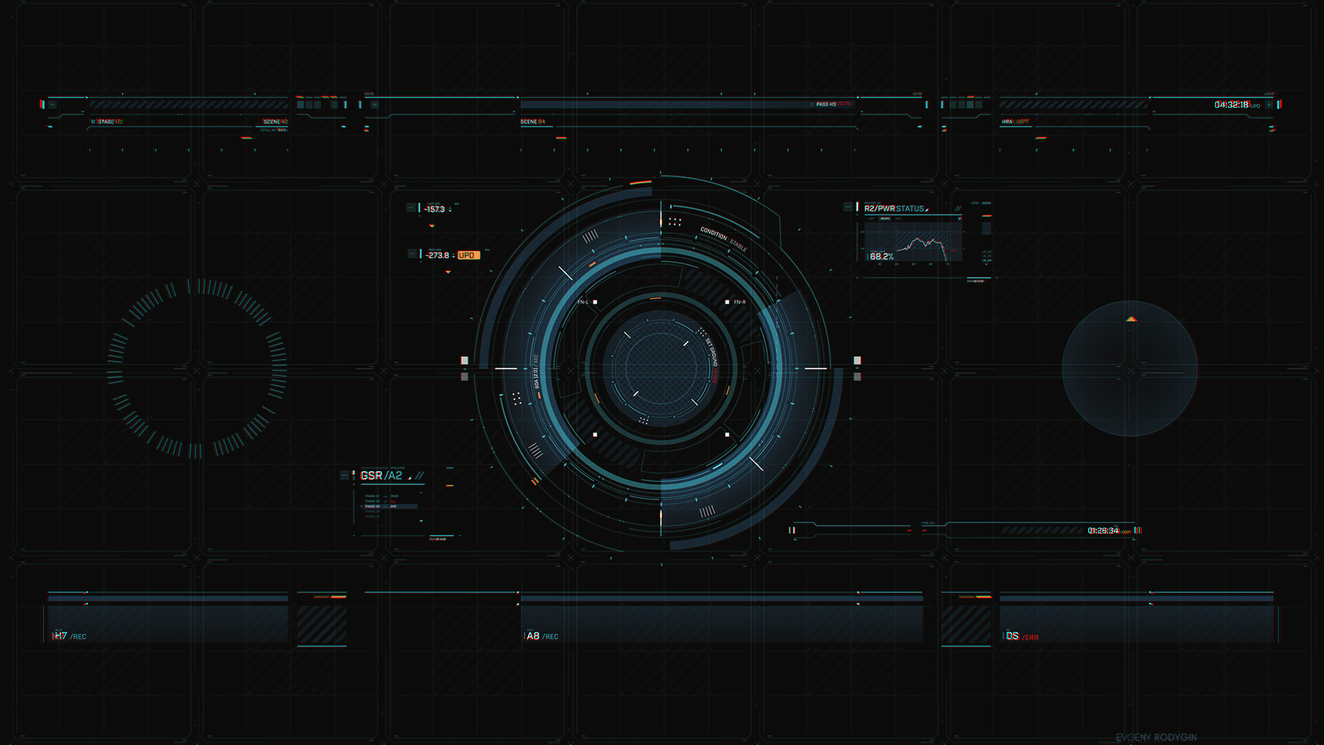 Holographic HUD element concept design - EVGENY RODYGIN